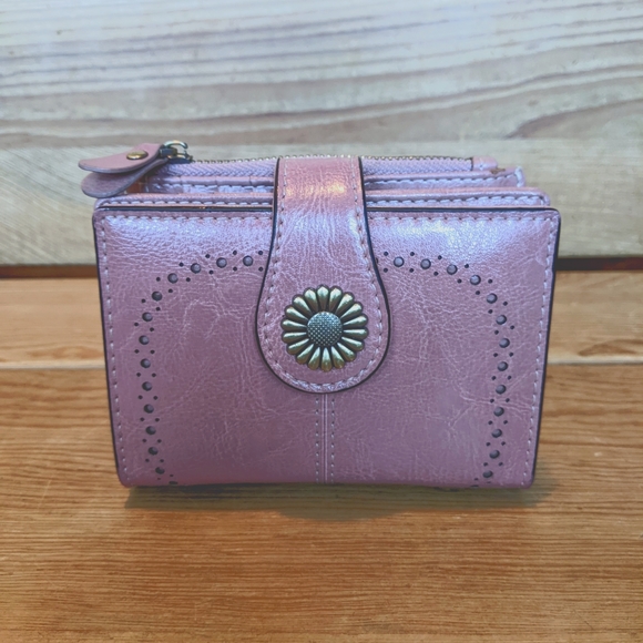 Bags | Pastel Pink Flower Wallet | Poshmark